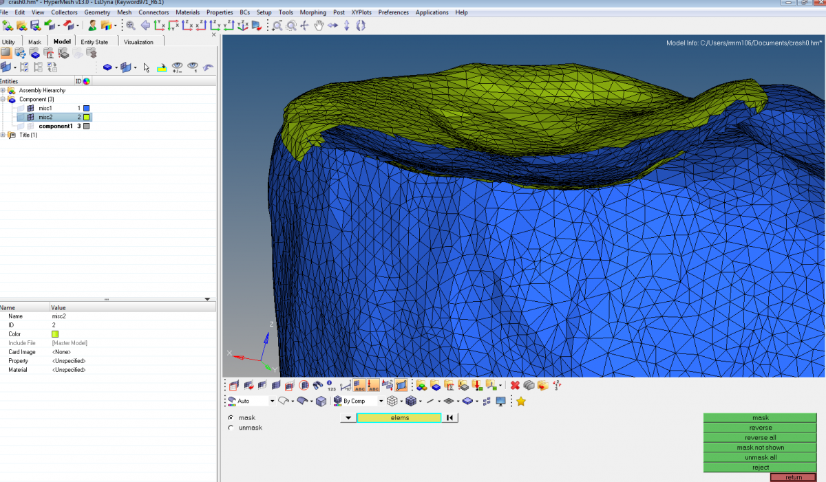 Meshing Two Components With Shared Boundary Hypermesh Altair