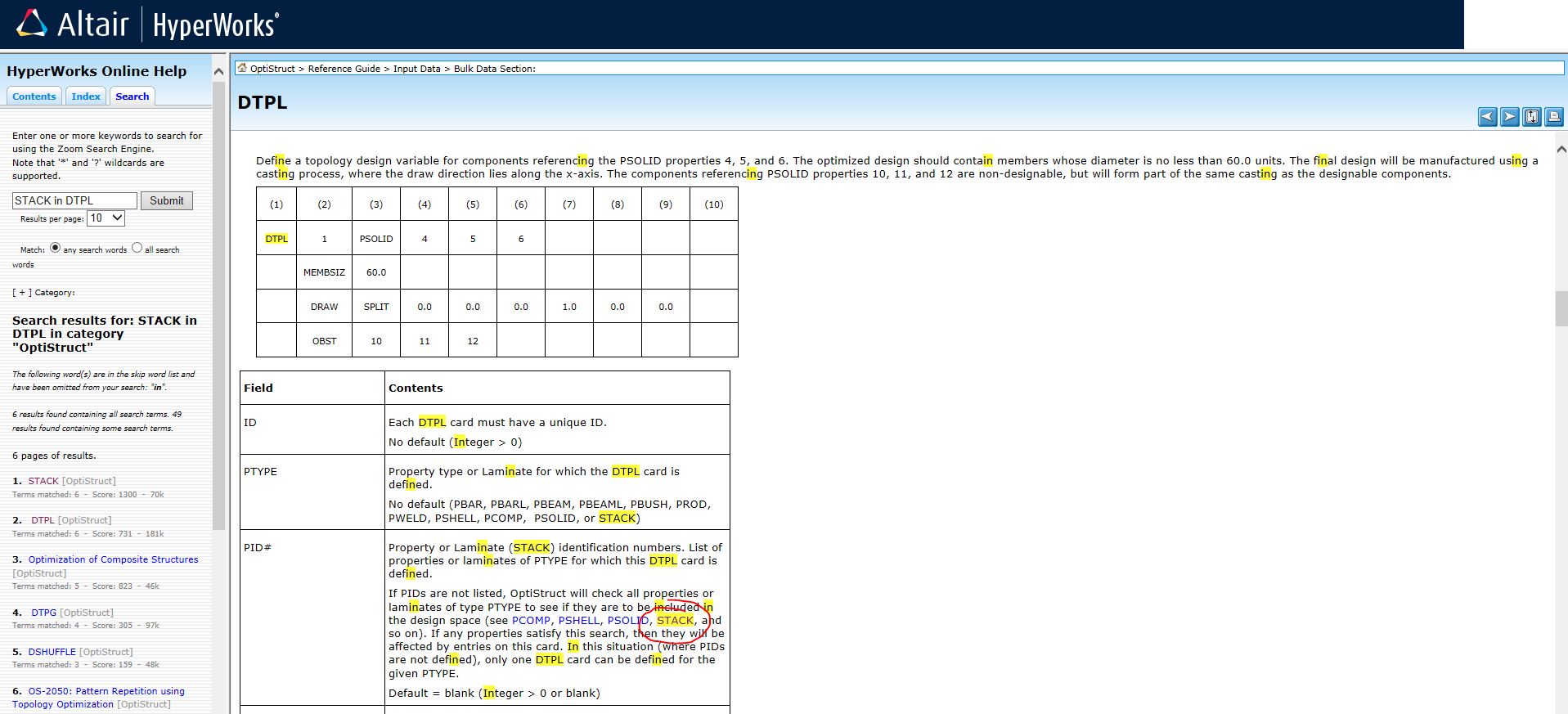 Topology Optimization with Composite Material - OptiStruct - Altair ...