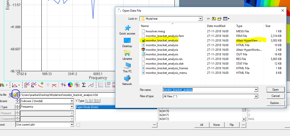 Select The Maximum Of A Displacement Hyperview Altair Products