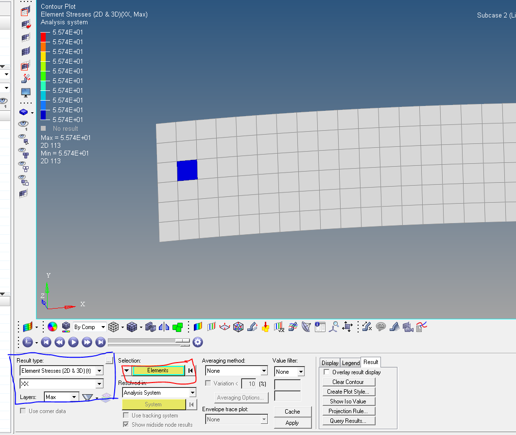 How To View Stress Variation Inside A 4 Nodes Plane Element Hyperview
