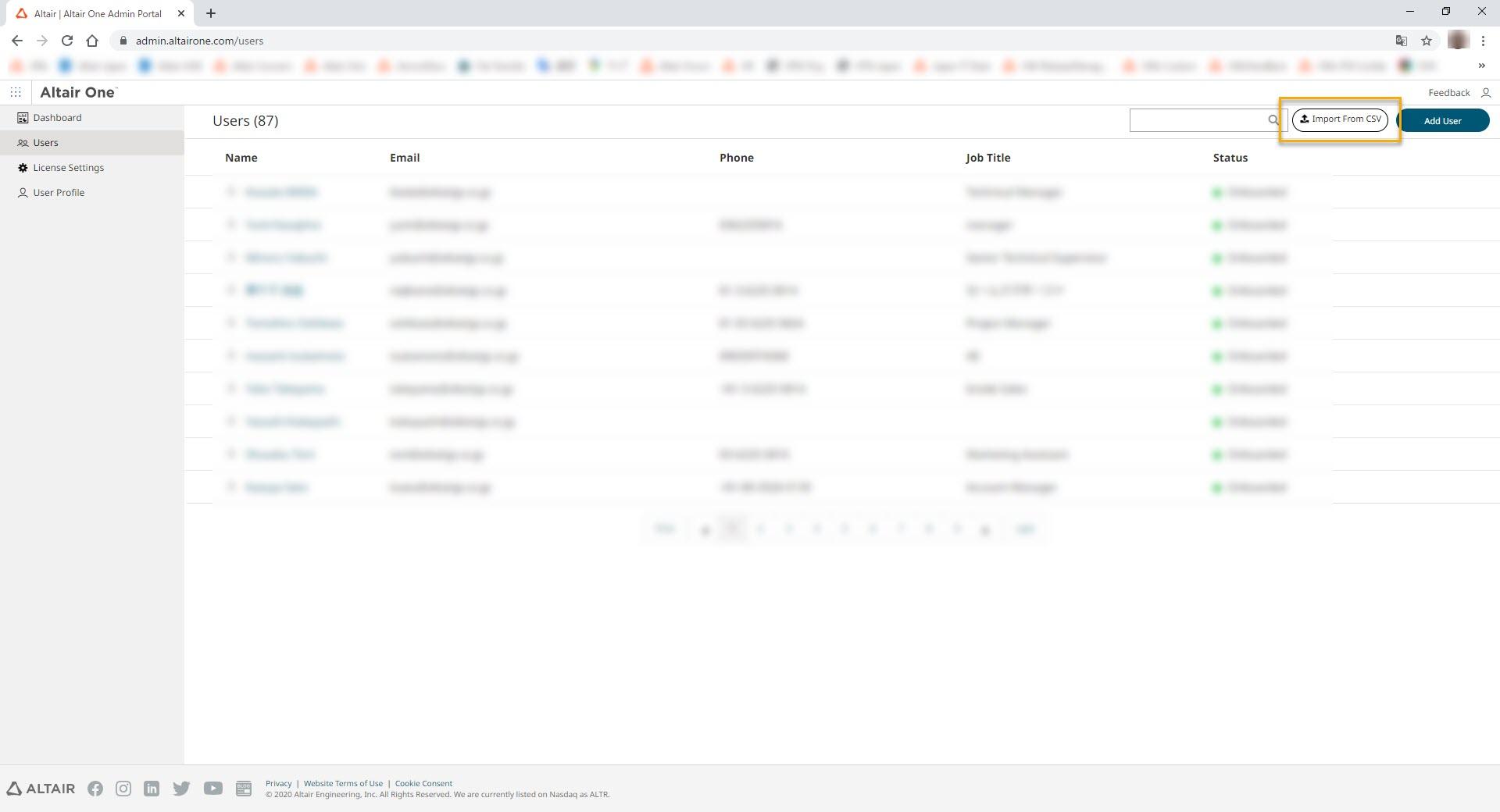 Altair Oneのアカウント作成について - - Altair One Account Management - Altair Support