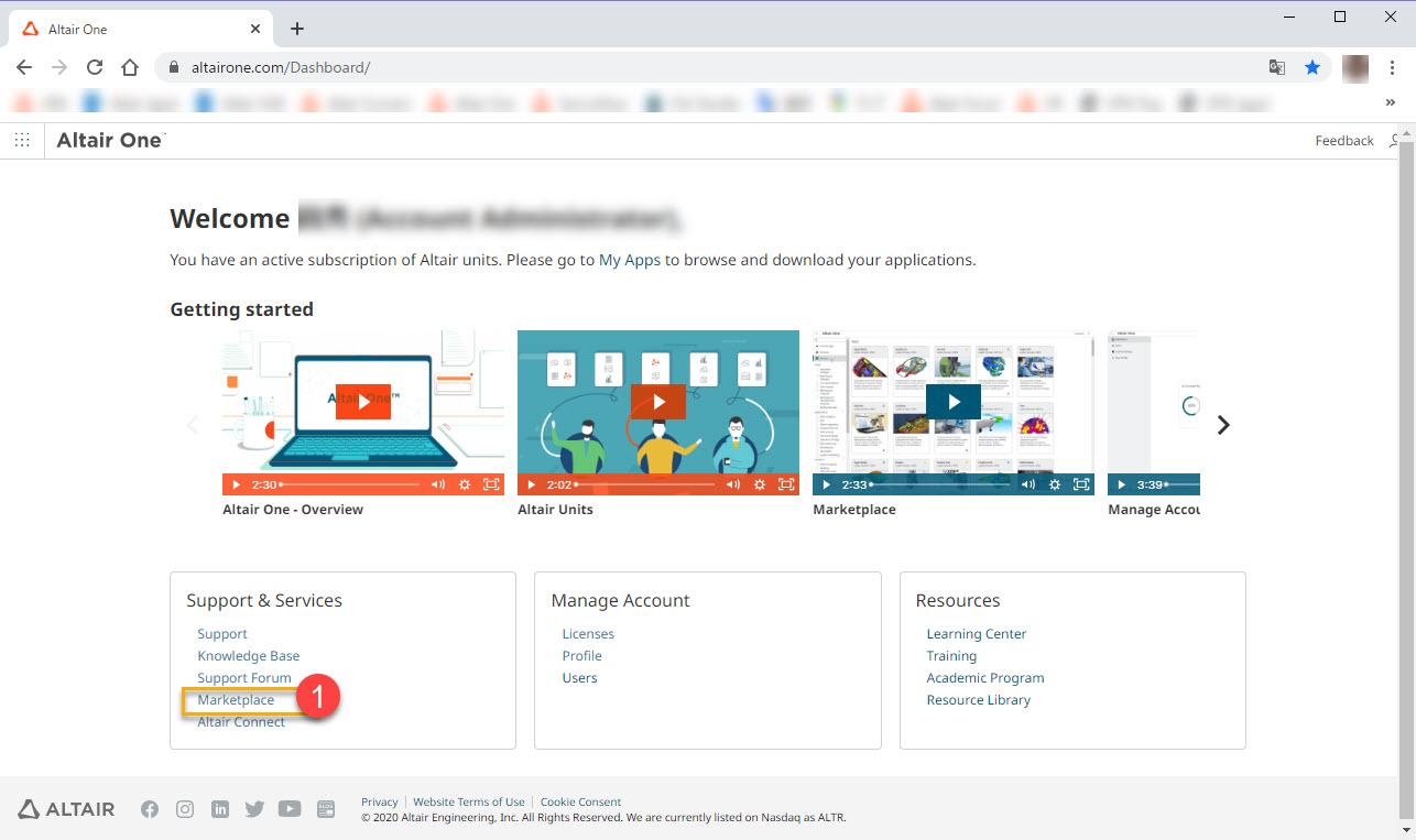 Altair Oneのご利用について - - Altair One Account Management - Altair Support