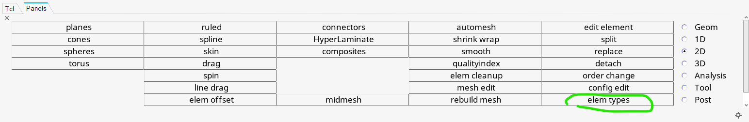 Elements not defined in template - HyperMesh - Altair Products - Altair Support
